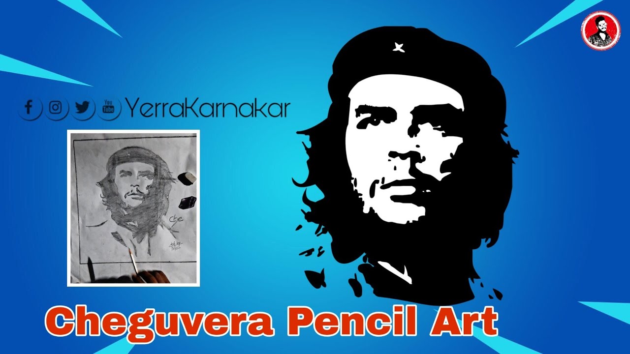 Cheguvera | PencilArt | Stencil | drawing | - YouTube