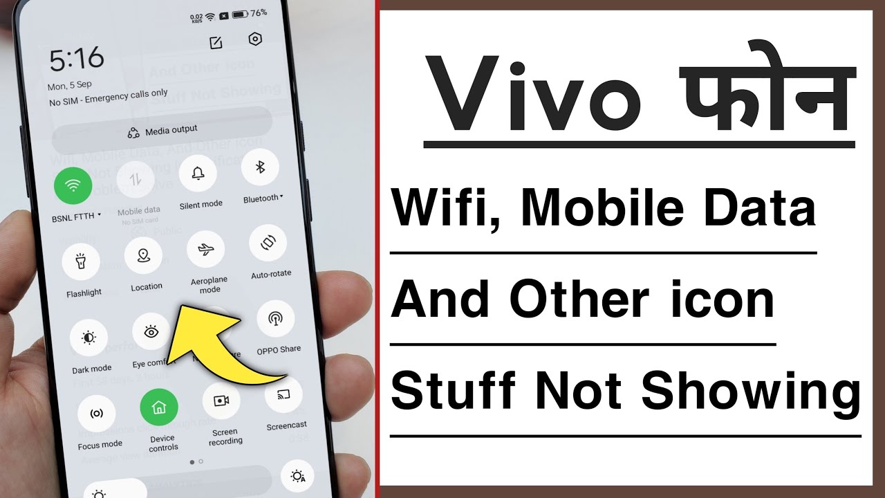 WiFi, Mobile Data And Other icon Stuff Not Showing in Notification Bar ...