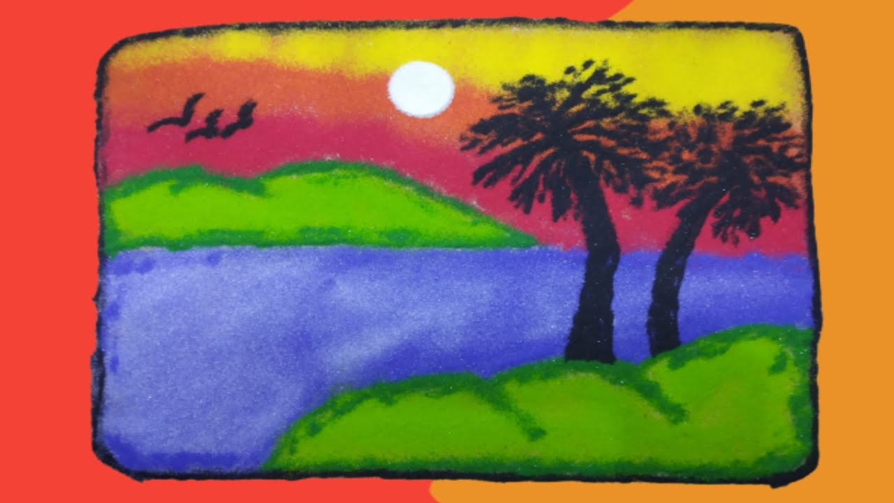 Nature rangoli ||nature rangoli ||design with colours || rangolidesigns ...