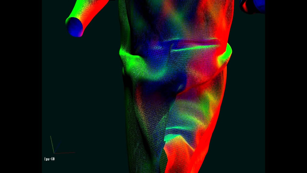 cloth simulation 1 - YouTube