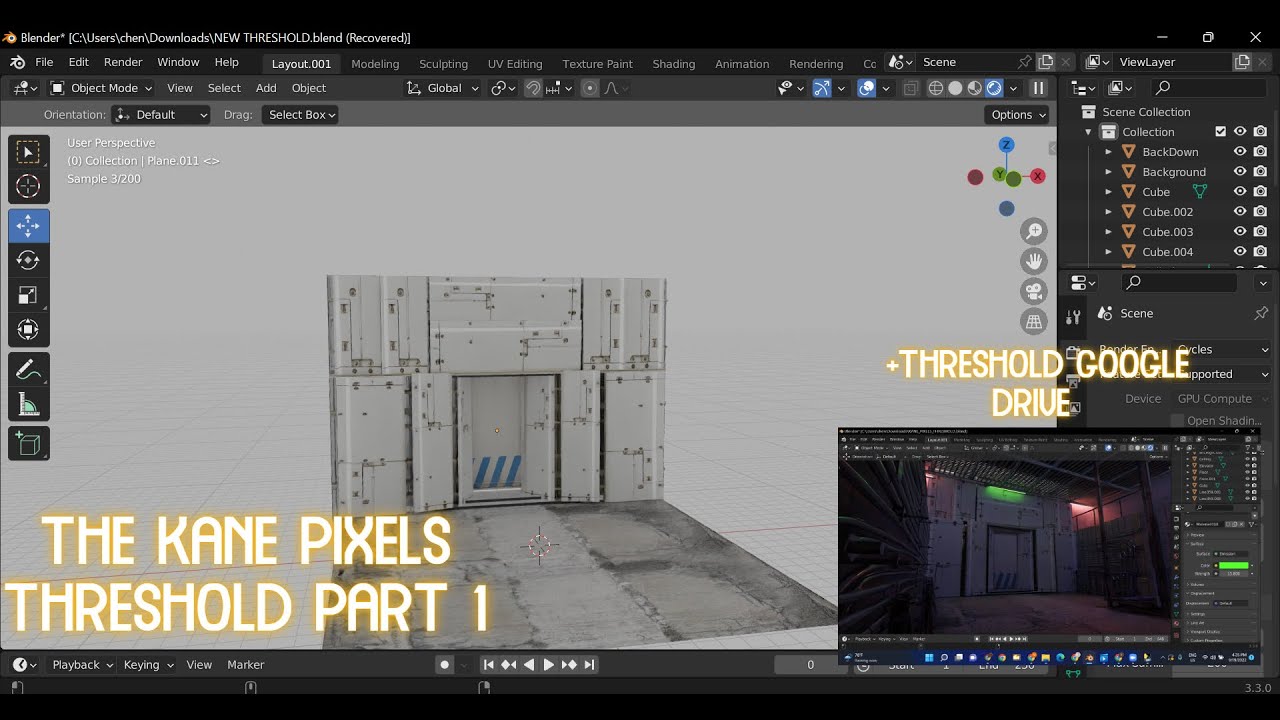 Making the Kane Pixels Threshold using Im Sol's Blender Pack part 1 ...