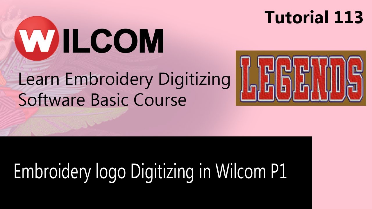 Embroidery logo Digitizing in Wilcom P1 - YouTube