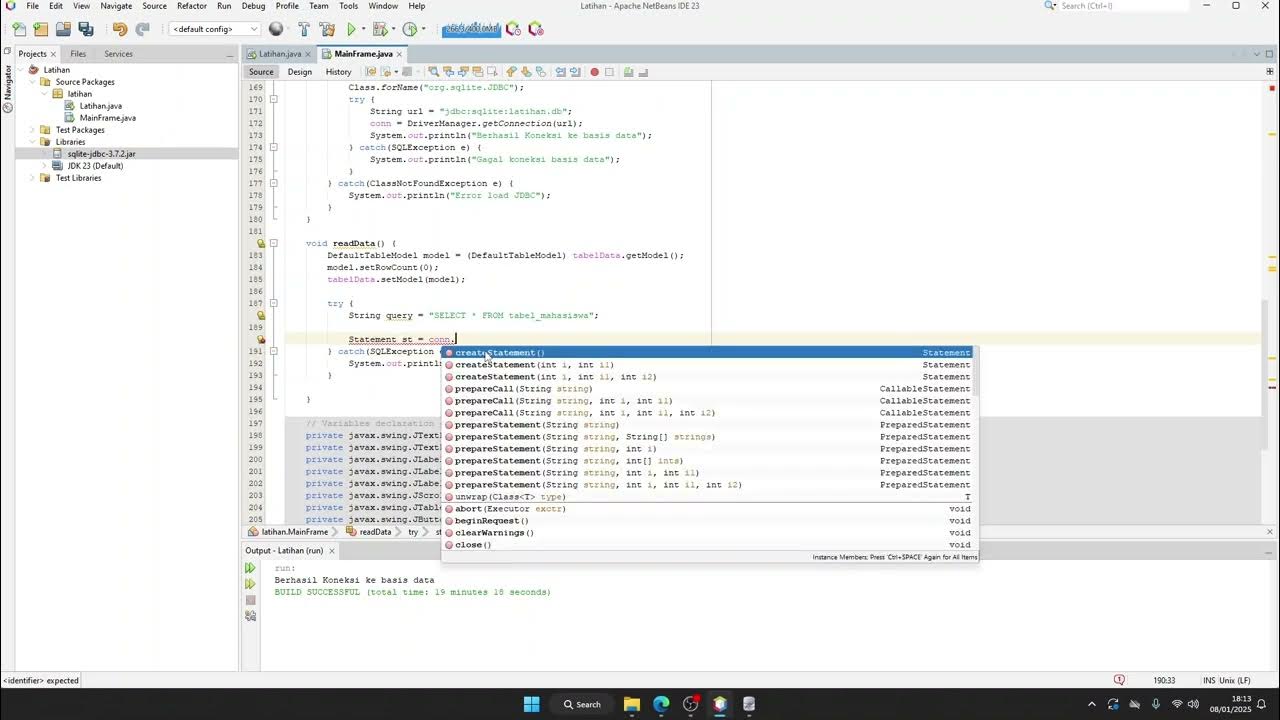 Cara Mengambil Data Dari Basis Data SQLite Java Netbeans - YouTube