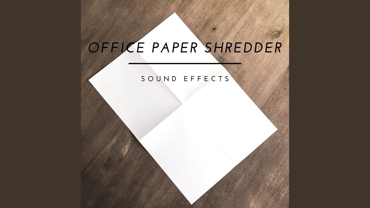 Office Paper Shredder Sound Effects - YouTube