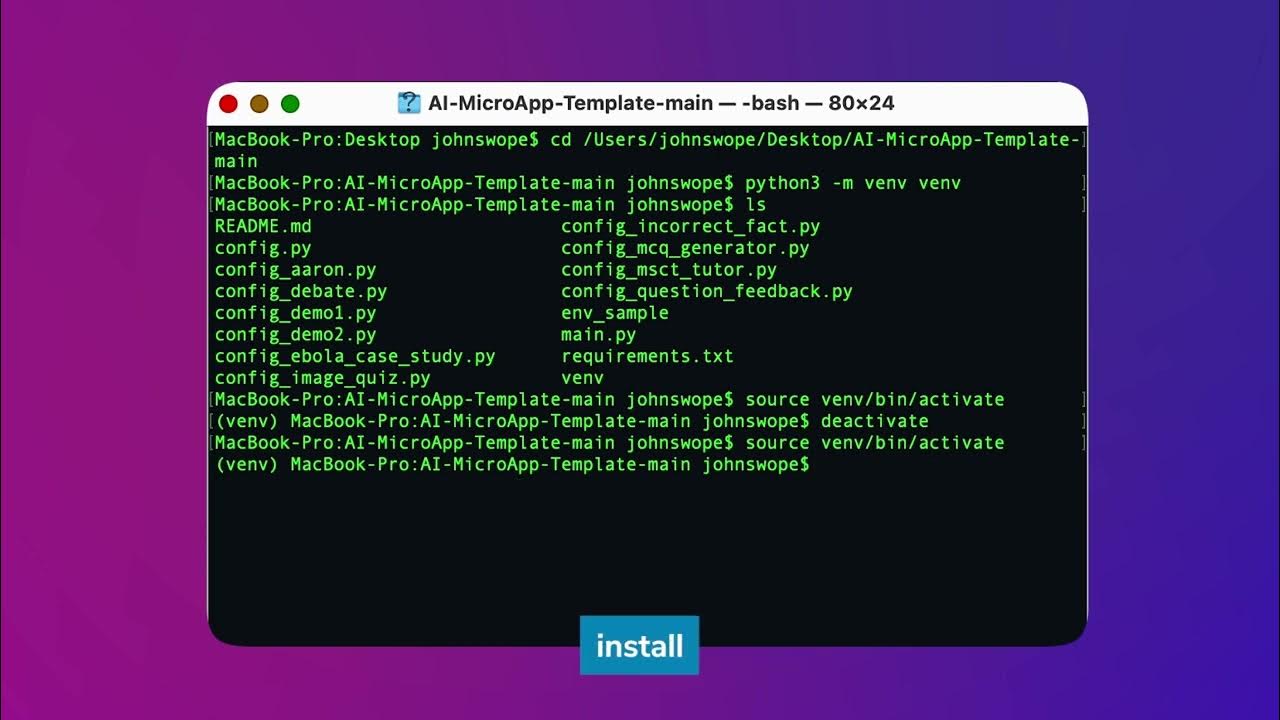 Install the AI MicroApp Template for Building Custom AI Apps - YouTube
