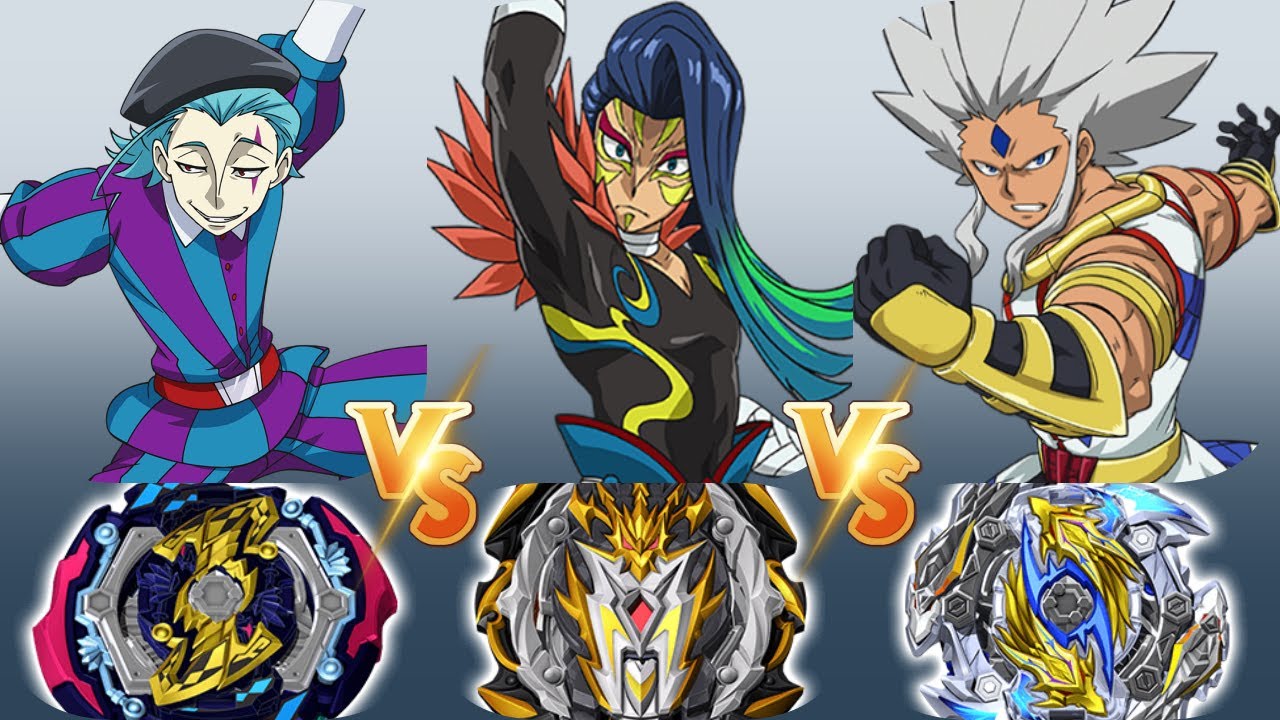 Beyblade Burst GT 【 Joe VS Arthur VS Lodin 】 Tripie Battle 베이블레이드 버스트 ...
