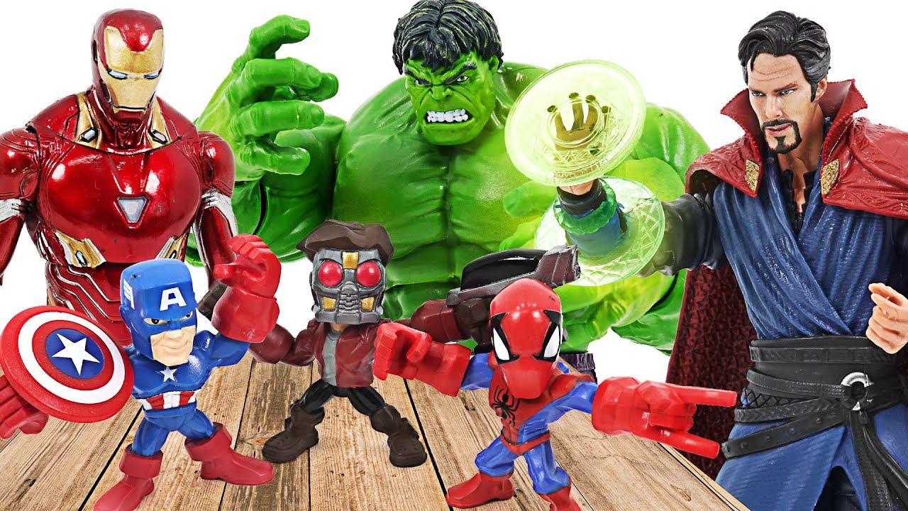 Marvel Avengers Hulk, Iron Man! Defeat giant bats, spiders and hammer ...