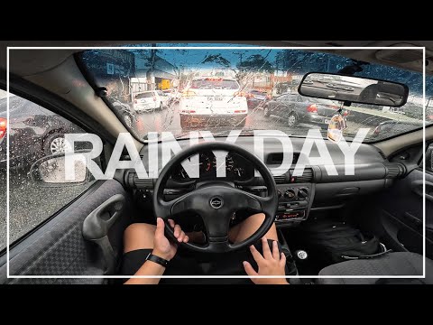 A Rainy Day Driving a 1997 Corsa! 🌧️🚗