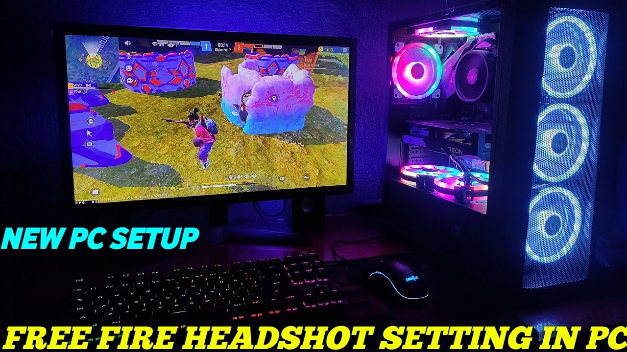 GAMING PC SETUP FOR FREEFIRE |FREE FIRE HEADSHOT SETTING AFTER OB39 ...