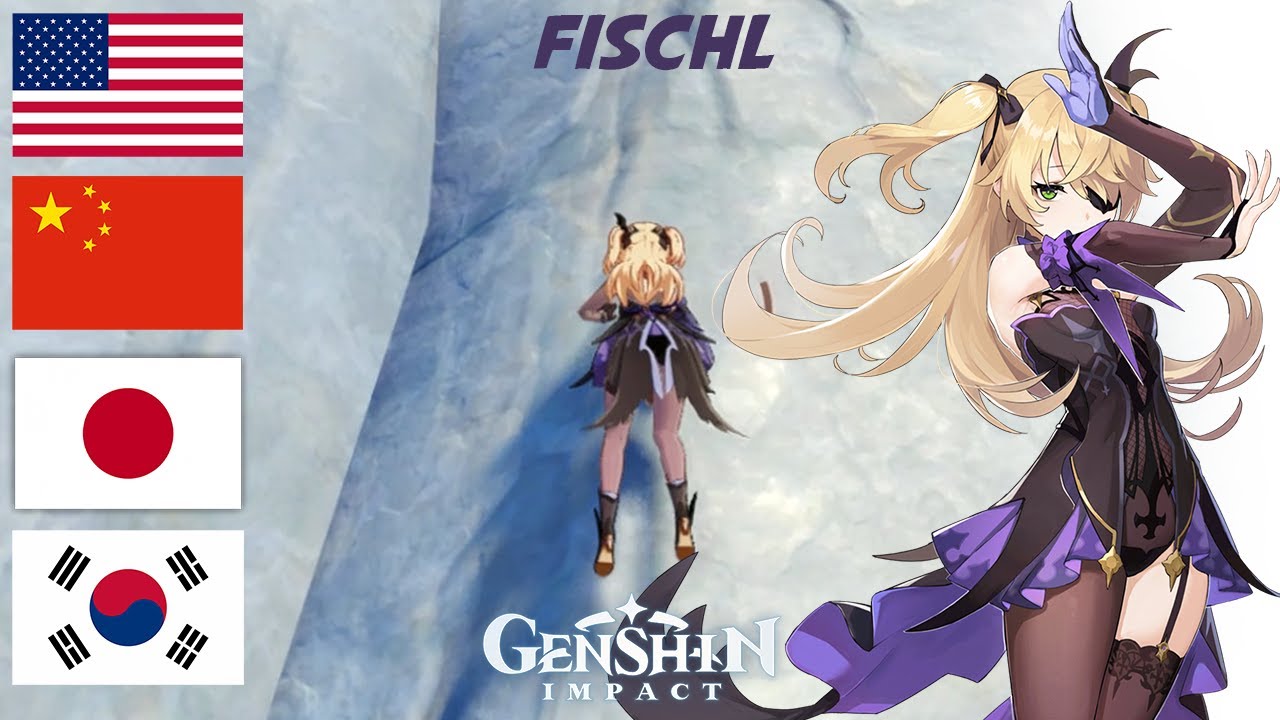 Fischl Climbing Voice (Moaning) in 4 Different Languages | Genshin ...