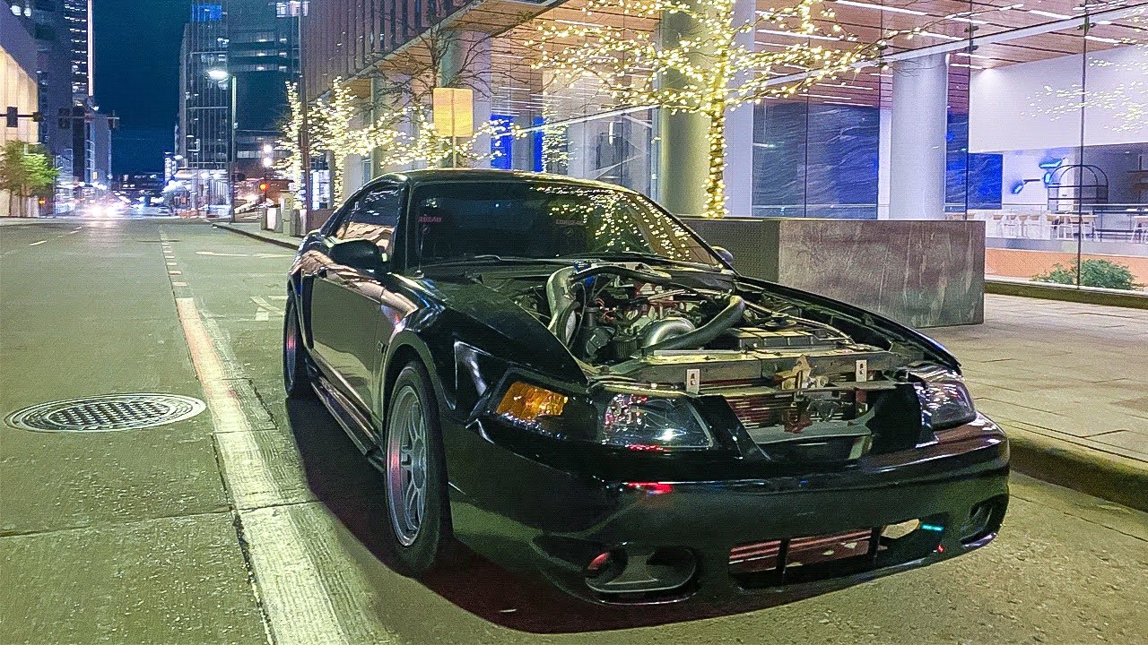 STRAIGHT PIPE SUPERCHARGED NEW EDGE MUSTANG GT IN THE CITY AT 1AM (POV ...