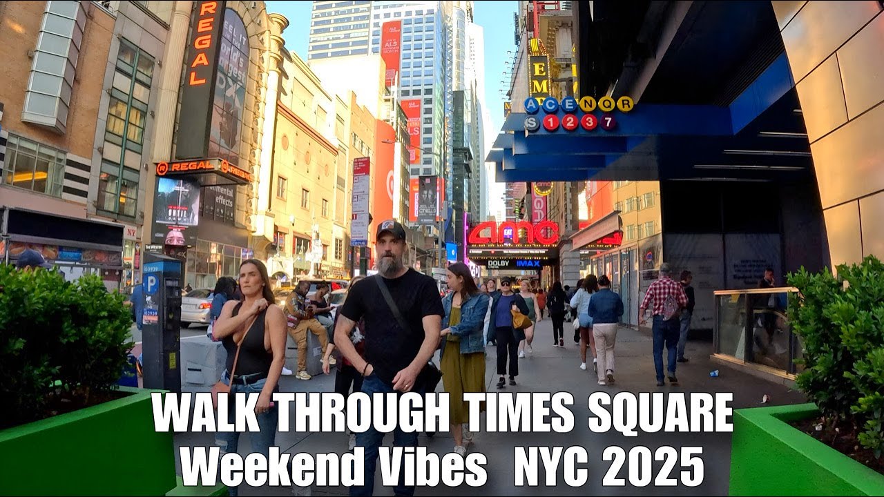 Walk in Times Square | Saturday Evening Weekend Vibes in NYC 2025 - YouTube