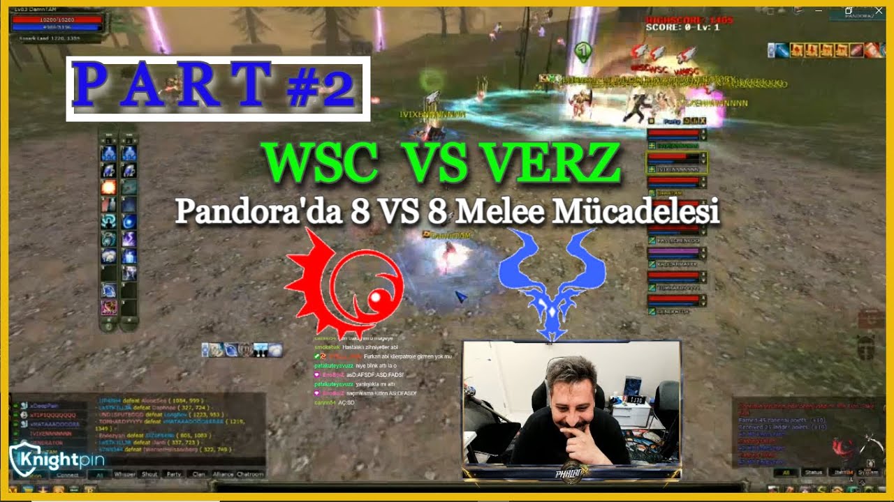 WSC vs VERZ Pandora'da 8 VS 8 Melee Mücadelesi Part#2 l Knight Online ...