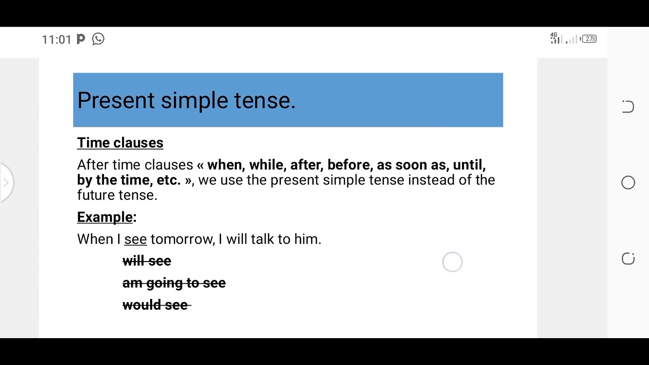 Present Simple Tense Indicators 3/3 - YouTube
