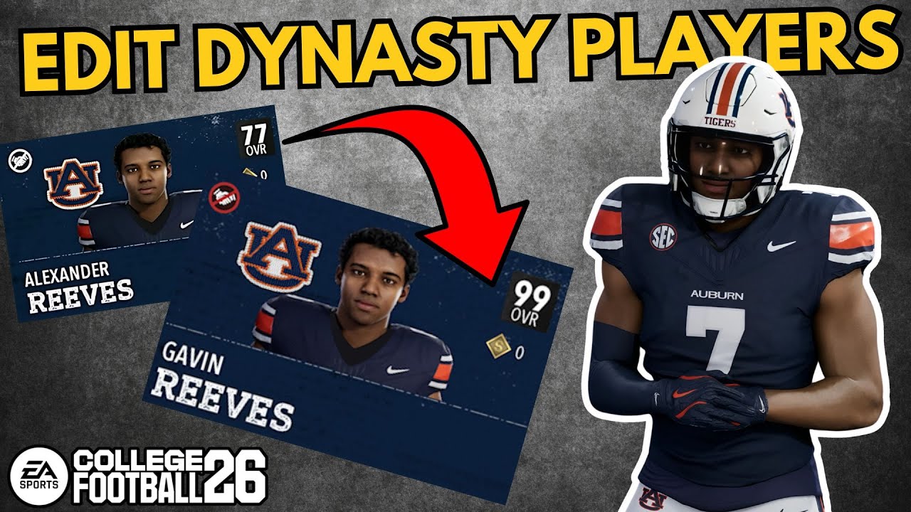 How To Edit Players In College Football 26 So Easy! - YouTube