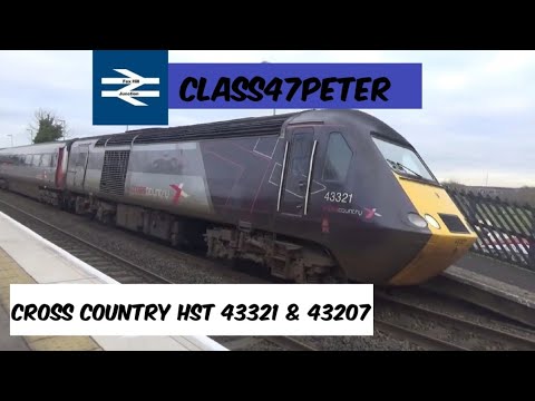 Cross Country HST 43321 and 43207 Arrive and Depart Tamworth 10/1/20 ...
