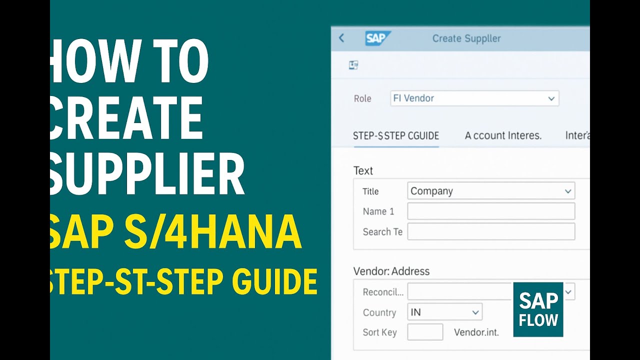 Create Supplier in SAP S/4HANA | Step-by-Step BP Guide for Beginners ...