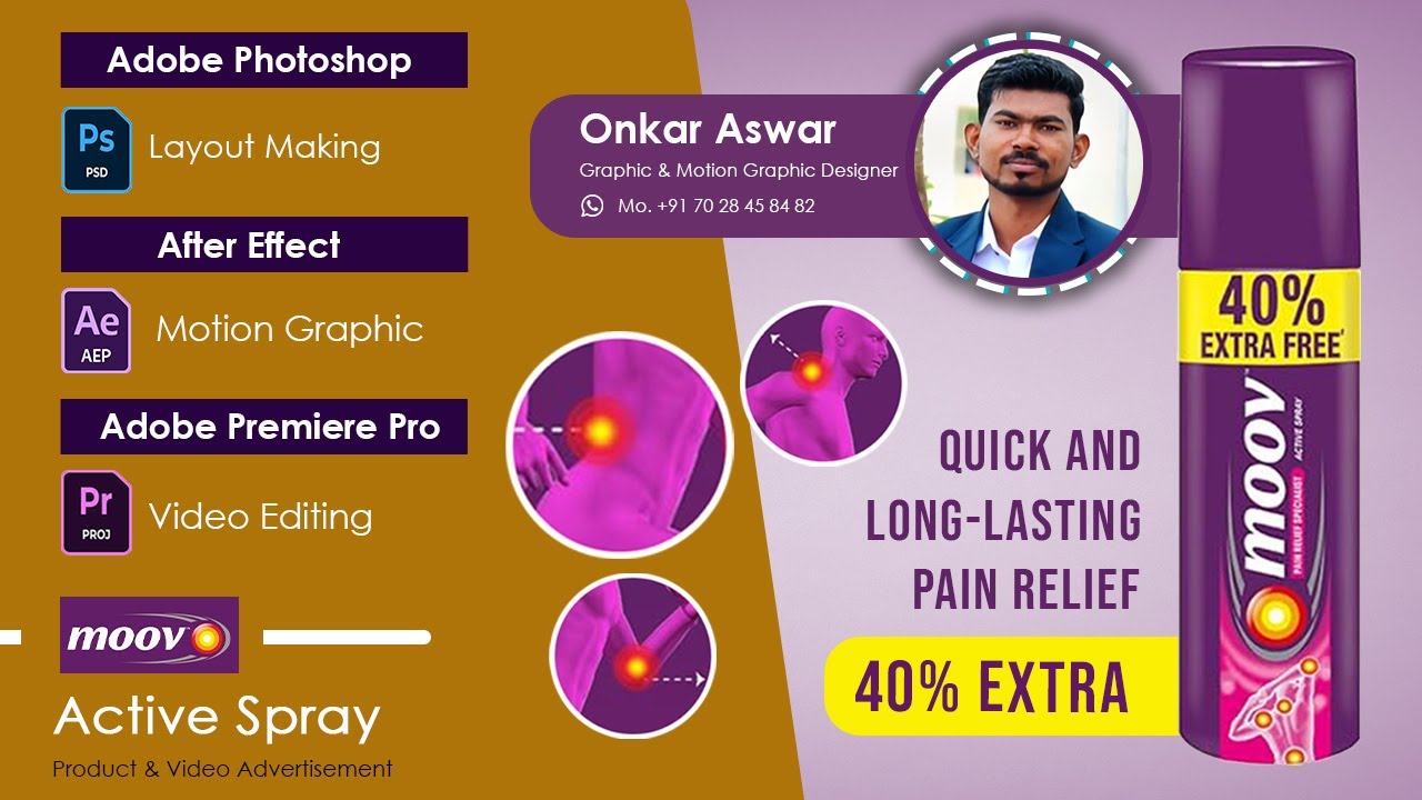 Moov Pain Relief | Motion Graphic Advertisement - YouTube