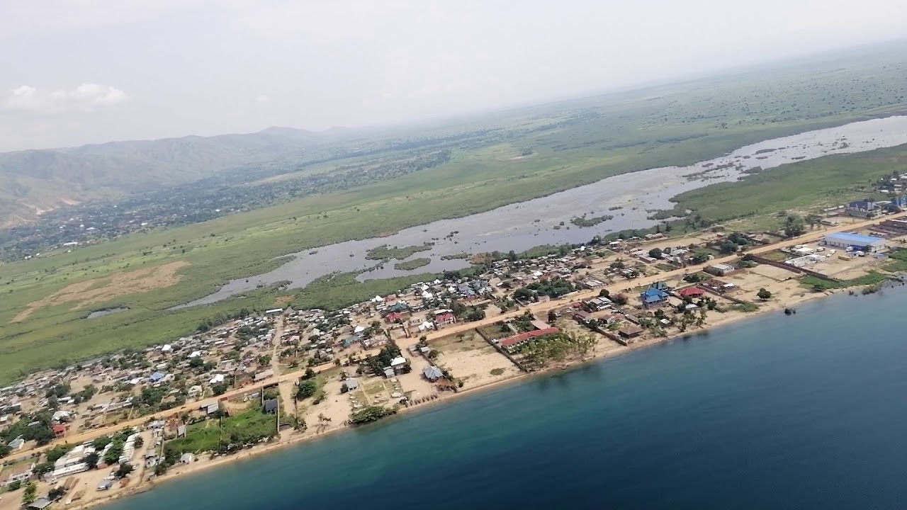 Uvira, DR Congo Helicopter view - YouTube