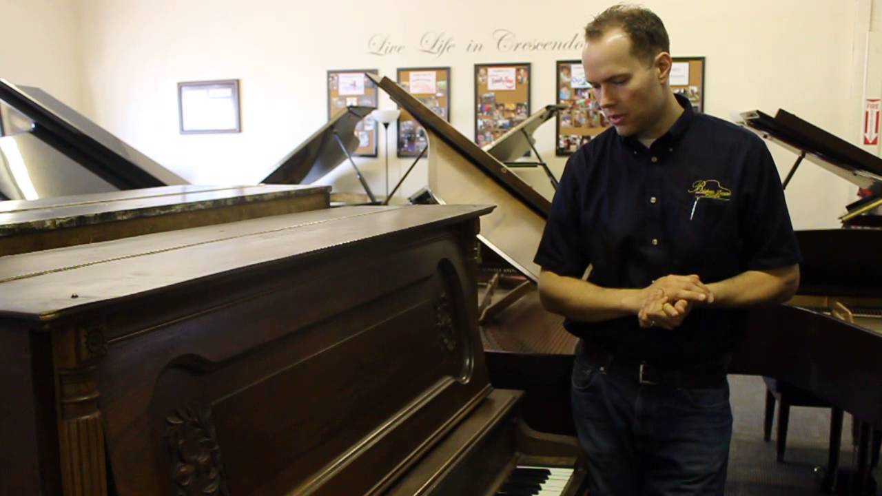 Used Junius Hart Upright Piano - YouTube