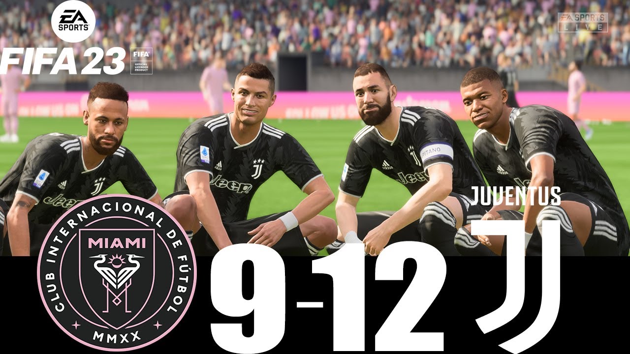 FIFA 23 GAMEPLAY - Inter Miami 9 vs 12 Juventus - RONALDO , MESSI ...