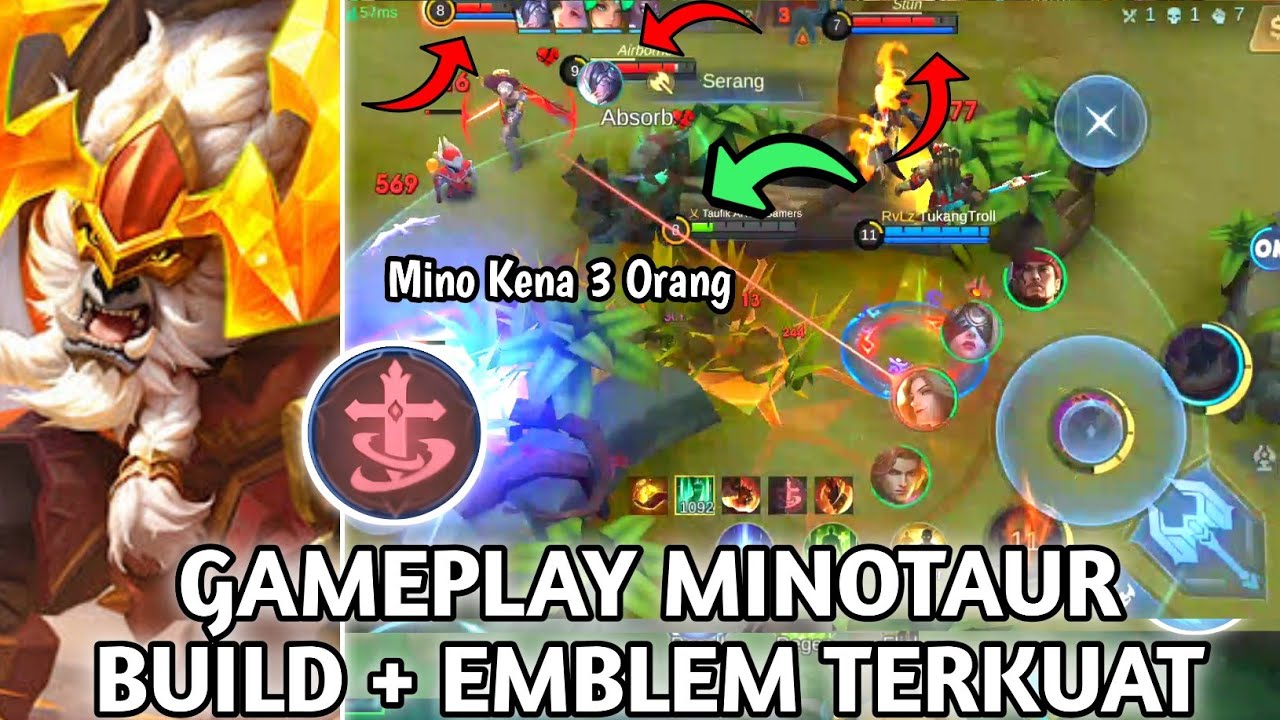 GAMEPLAY MINOTAUR | BUILD + EMBLEM TERKUAT !!! #mlbb - YouTube