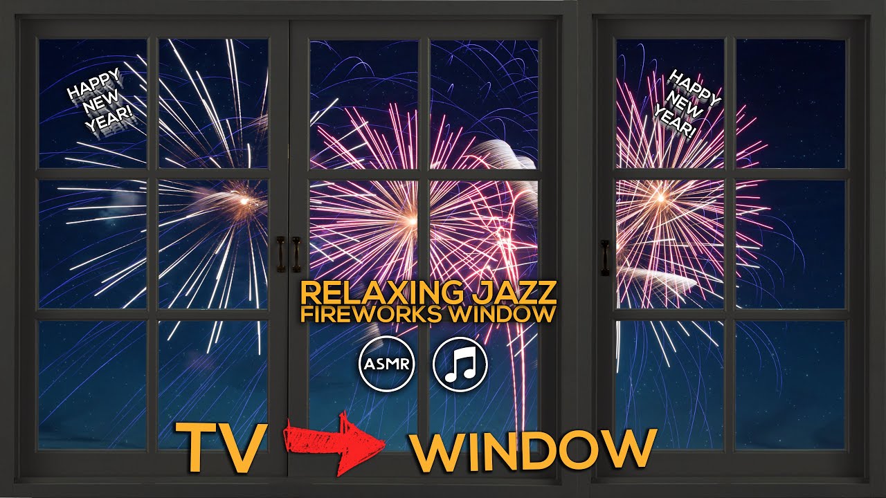 Relaxing jazz music | firework window | Ken ambience - YouTube
