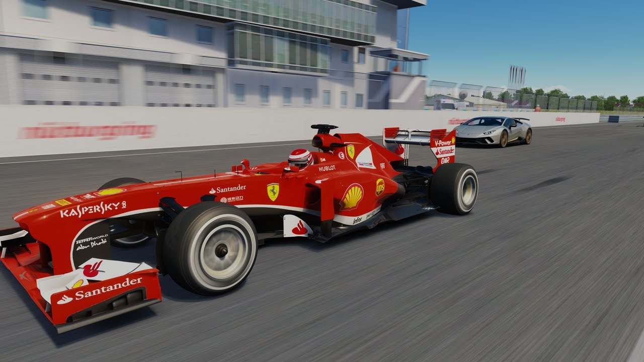 Ferrari F2013 vs Lambo Huracan Performante and supercars at Nurburgring ...