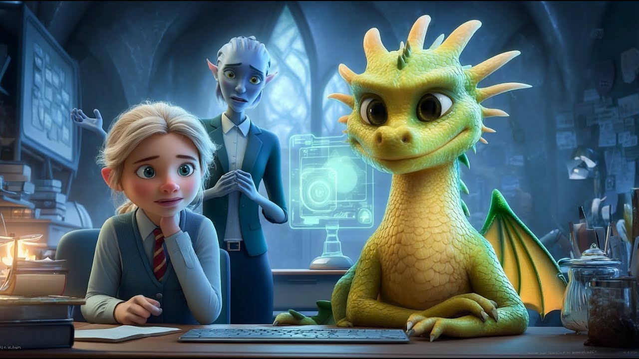 A Dragon Cub Sat Next to a Human Girl—The Class Fell Silent in Fear ...
