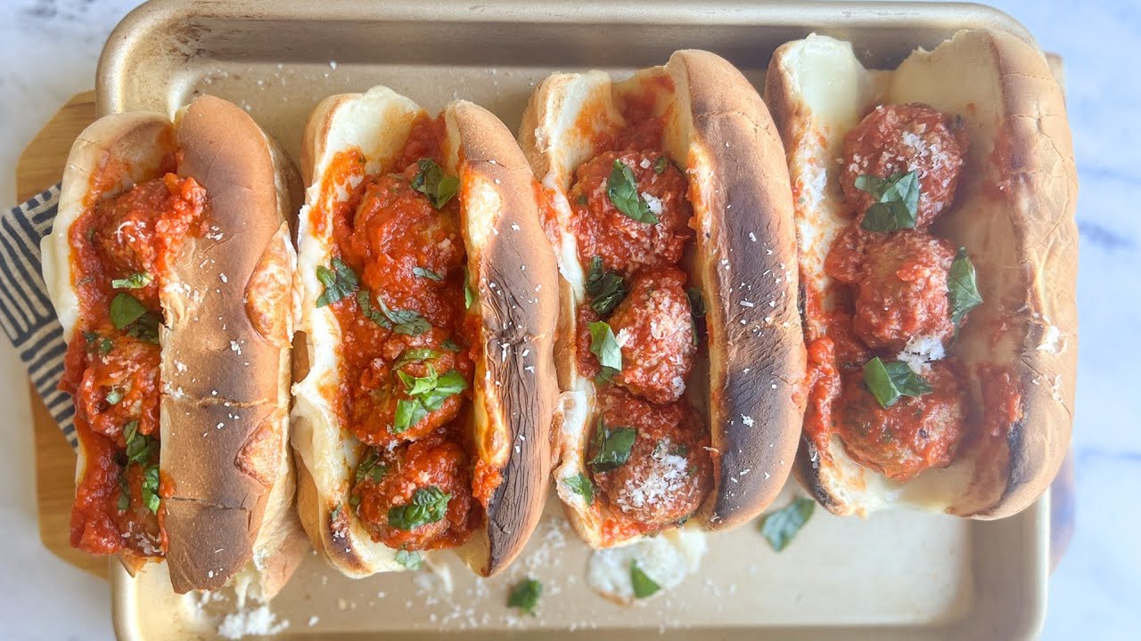 How To Make 5-Ingredient Meatballs (+ Parmesan Heroes) | Kelsey Nixon ...