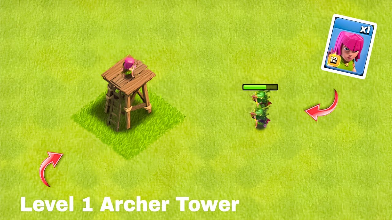 Archer Max Level Clash of Clans vs Archer Tower - YouTube