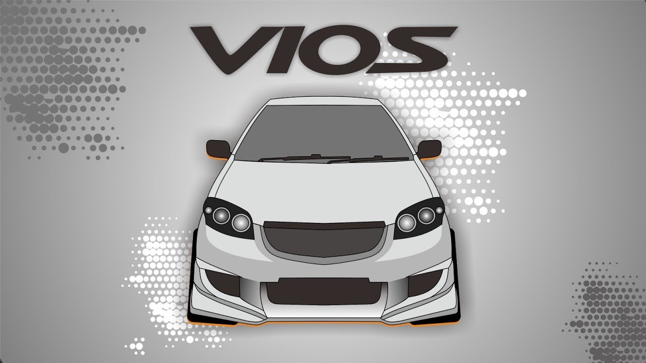 TOYOTA VIOS VECTOR - CARA MEMBUAT VECTOR - TRACING GAMBAR - JASA DESAIN ...