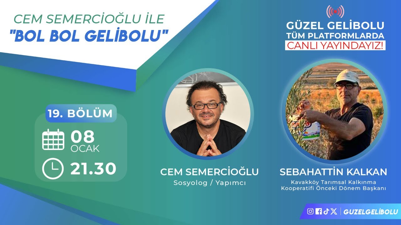 19.BÖLÜM/CEM SEMERCİOĞLU İLE BOL BOL GELİBOLU-KONUK:SEBAHATTİN KALKAN ...