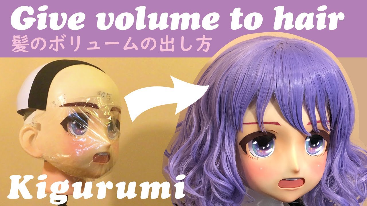 Kigurumi Animegao Mask Hair Volume Tutorial Cosplay Guide Youtube