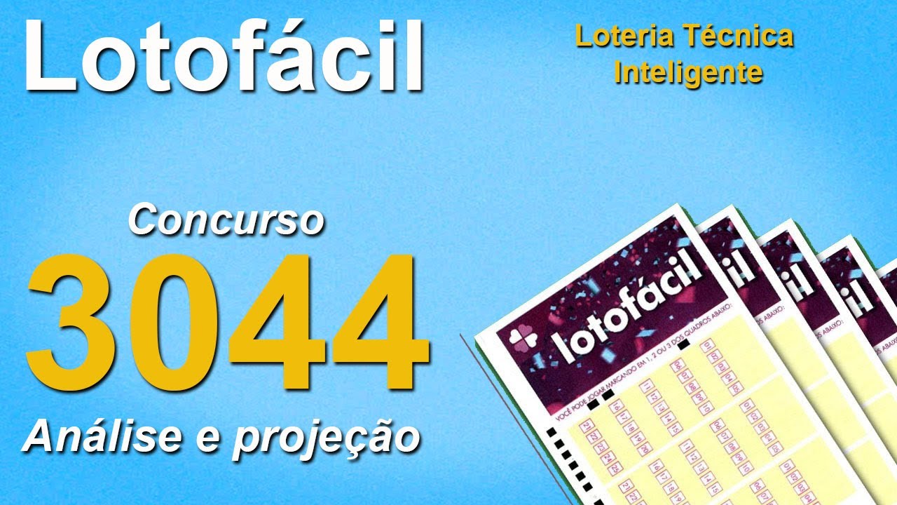 ANÁLISE E PROJEÇÃO PARA O CONCURSO 3044 DA LOTOFÁCIL - YouTube