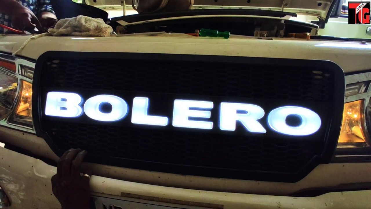 Mahindra Bolero Best Front Grill | Bolero 3D Letter Led Grill | White ...