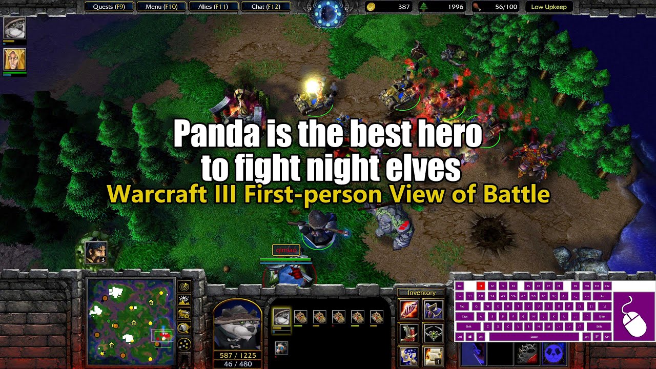 Panda is the best hero to fight night elves | War3 | W3 | Warcraft ...