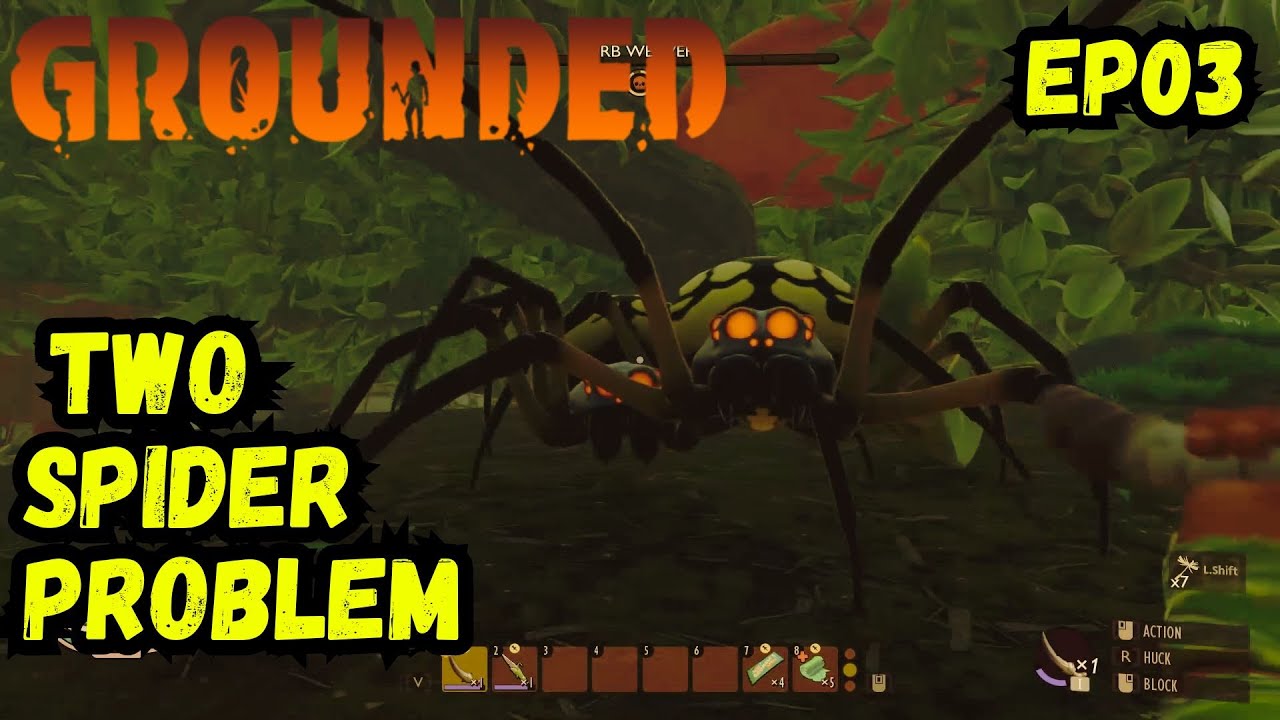 EPIC BATTLE with TWO SPIDERS | HEDGE LAB | Grounded E3 | #grounded # ...