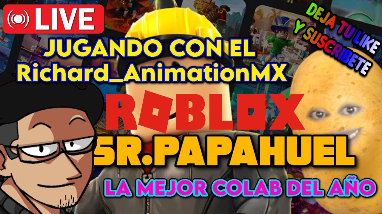 🔴JUGANDO A ROBLOX CON UN ANIMADOR @Richard_animation03 👀#dia 25 sr ...