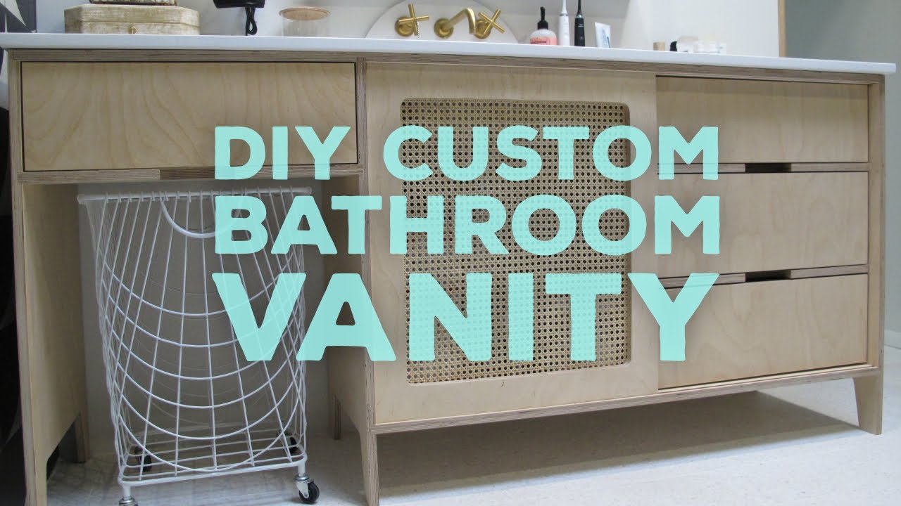 DIY custom bathroom vanity - YouTube