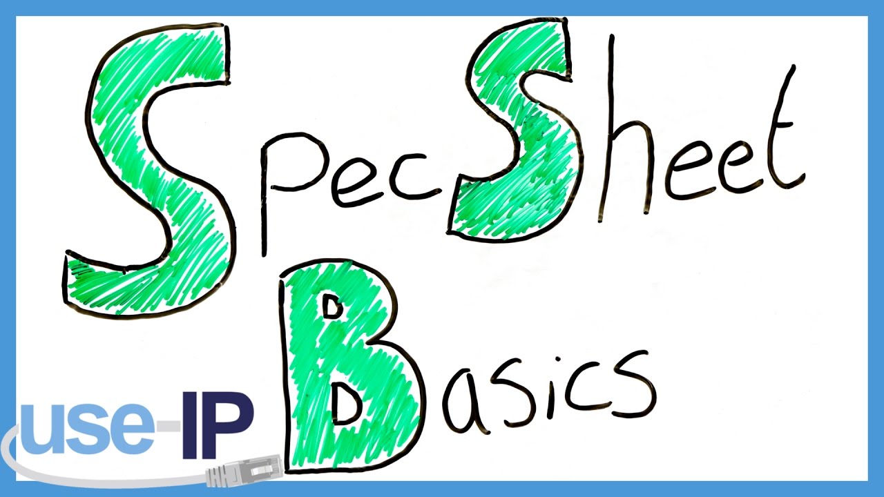 Explain the Basics - Episode 5 - Spec Sheet Basics - YouTube