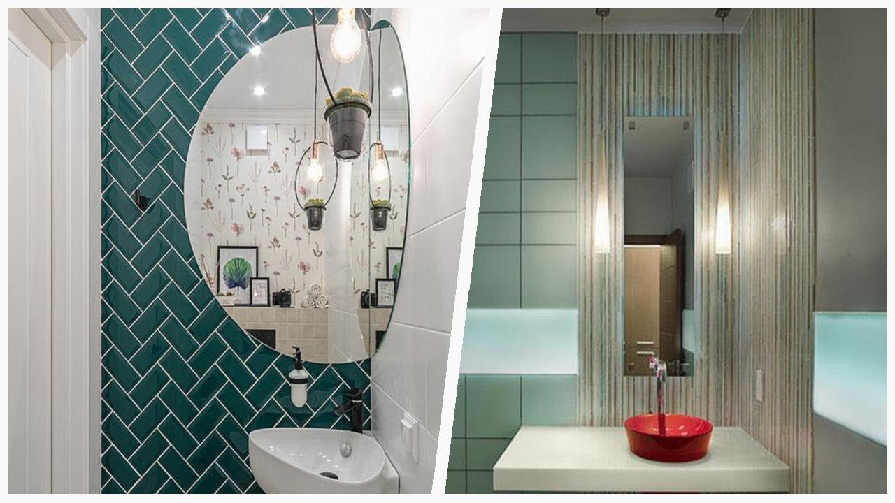 75 Small Green Tile Powder Room Design Ideas You'll Love ⭐️ - YouTube