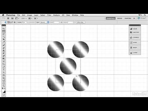 Creating a pattern of holes on metal in Photoshop - YouTube