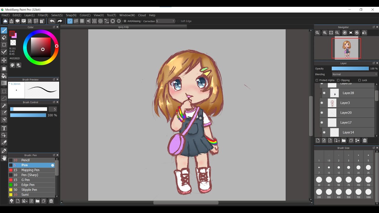 Rainbow girl / Speedpaint - YouTube