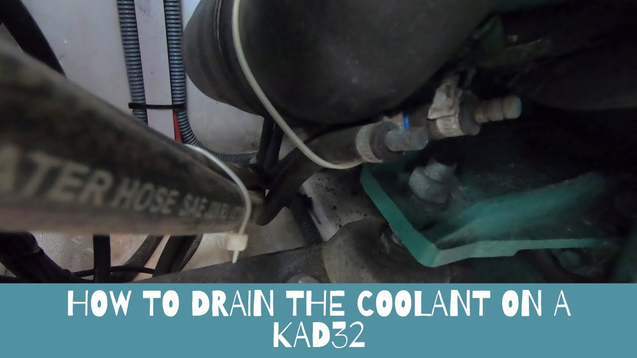 How to drain the coolant on a Volvo Penta KAD32 - YouTube