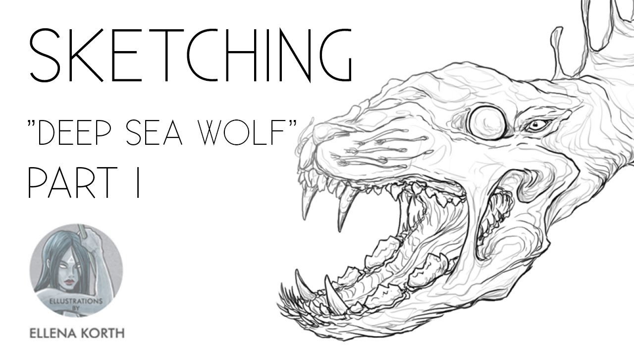 Creature Design | Deep Sea Wolf | Sketching process - YouTube