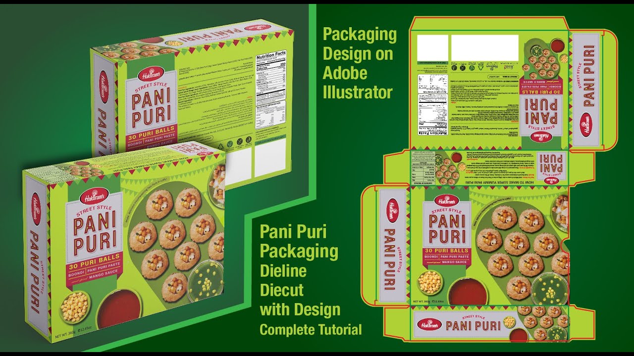 Indian Pani Puri Packaging design on adobe illustrator | Instant Pani ...