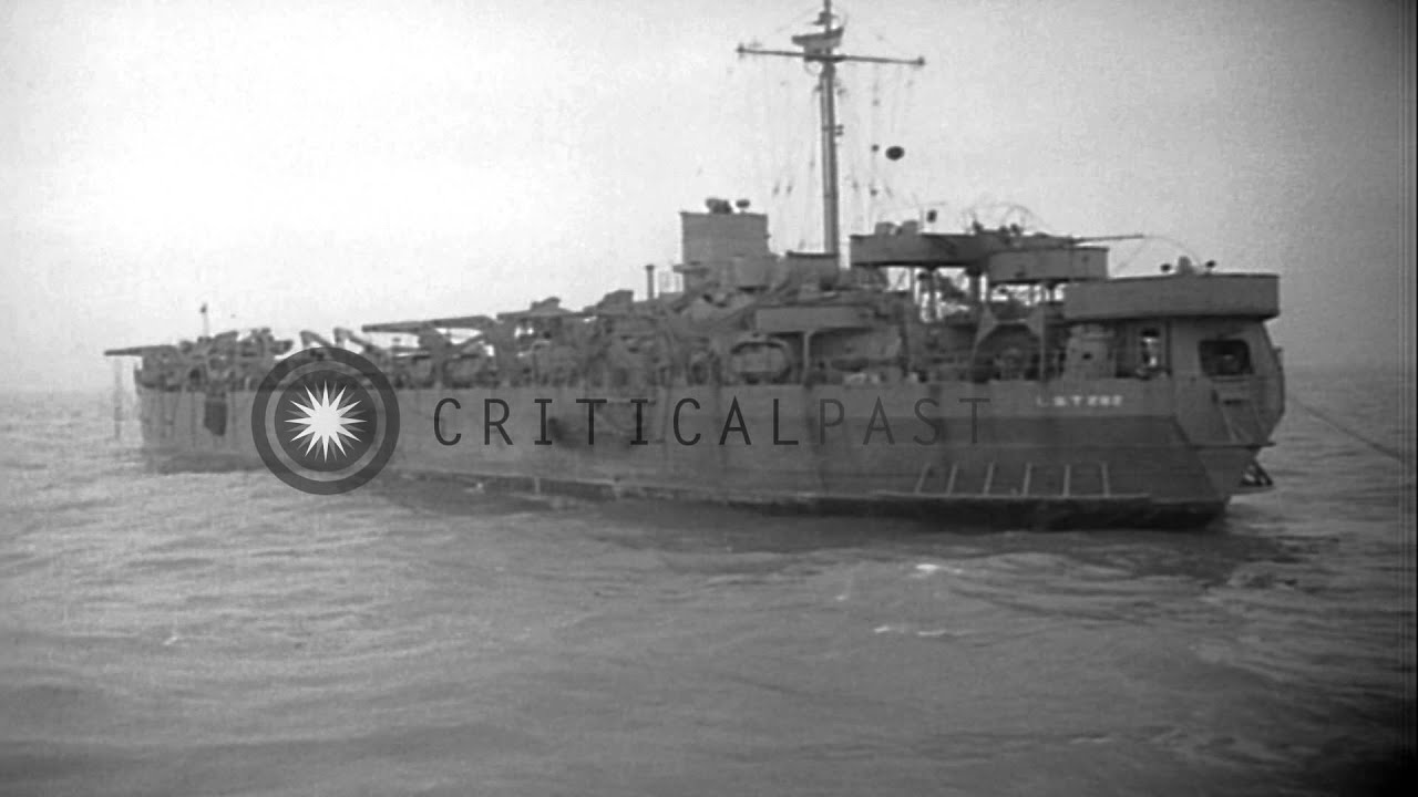 United States ship Samuel Chase AP at sea in Normandy, France on D-Day ...