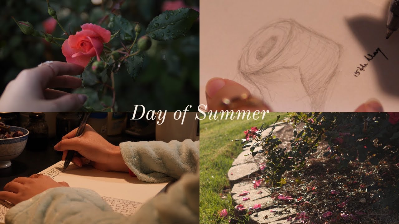 A Day of Summer | Cottagecore | Slow Living | Pressing Flowers, Letter ...