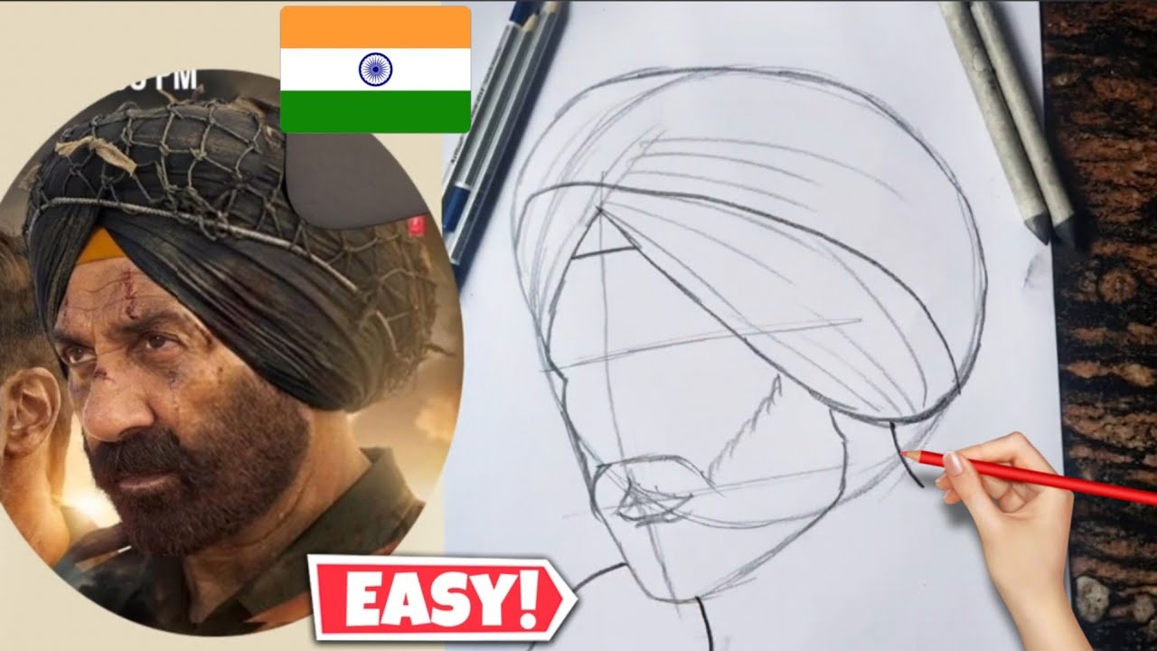 Border 2 movie Sunny Deol Drawing | Border 2 Sunny Deol Drawing # ...